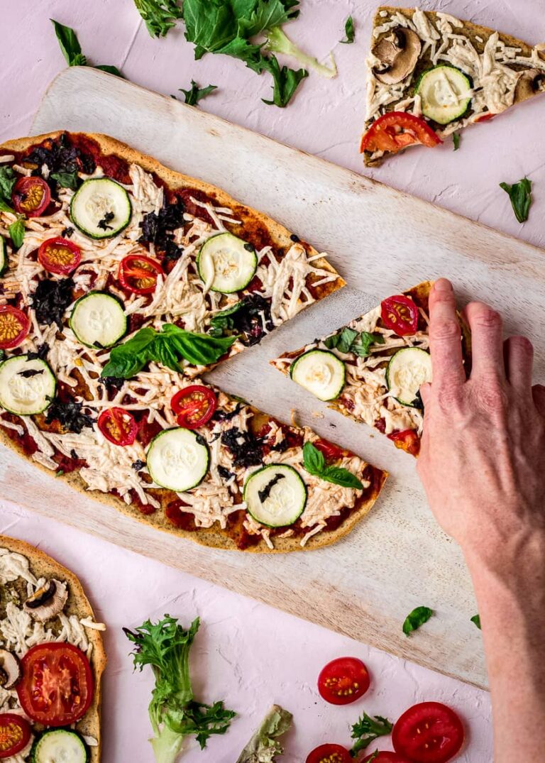 Chickpea Flour Pizza Crust (gluten-free & vegan)