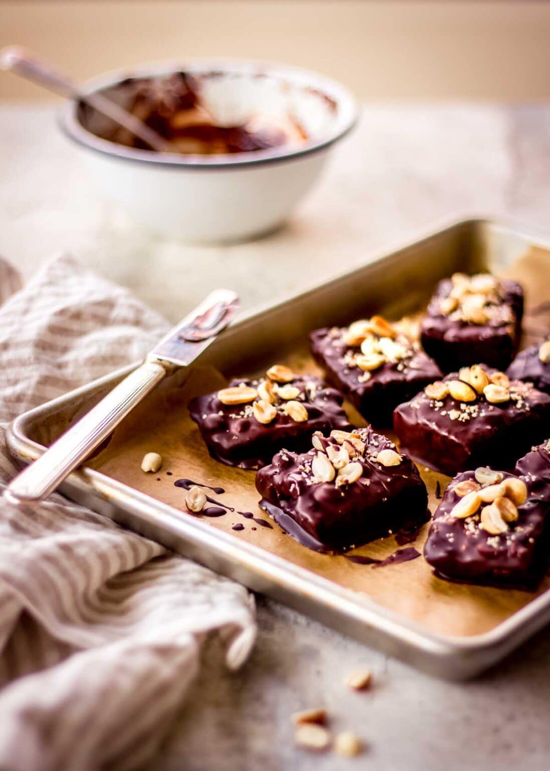 Vegan Snickers Bars (Homemade, No-Bake)